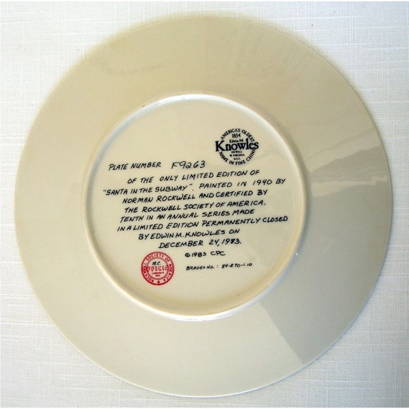 Knowles | Holiday | Vtg Knowles Ltd Ed Collectors Plate Santa In The ...